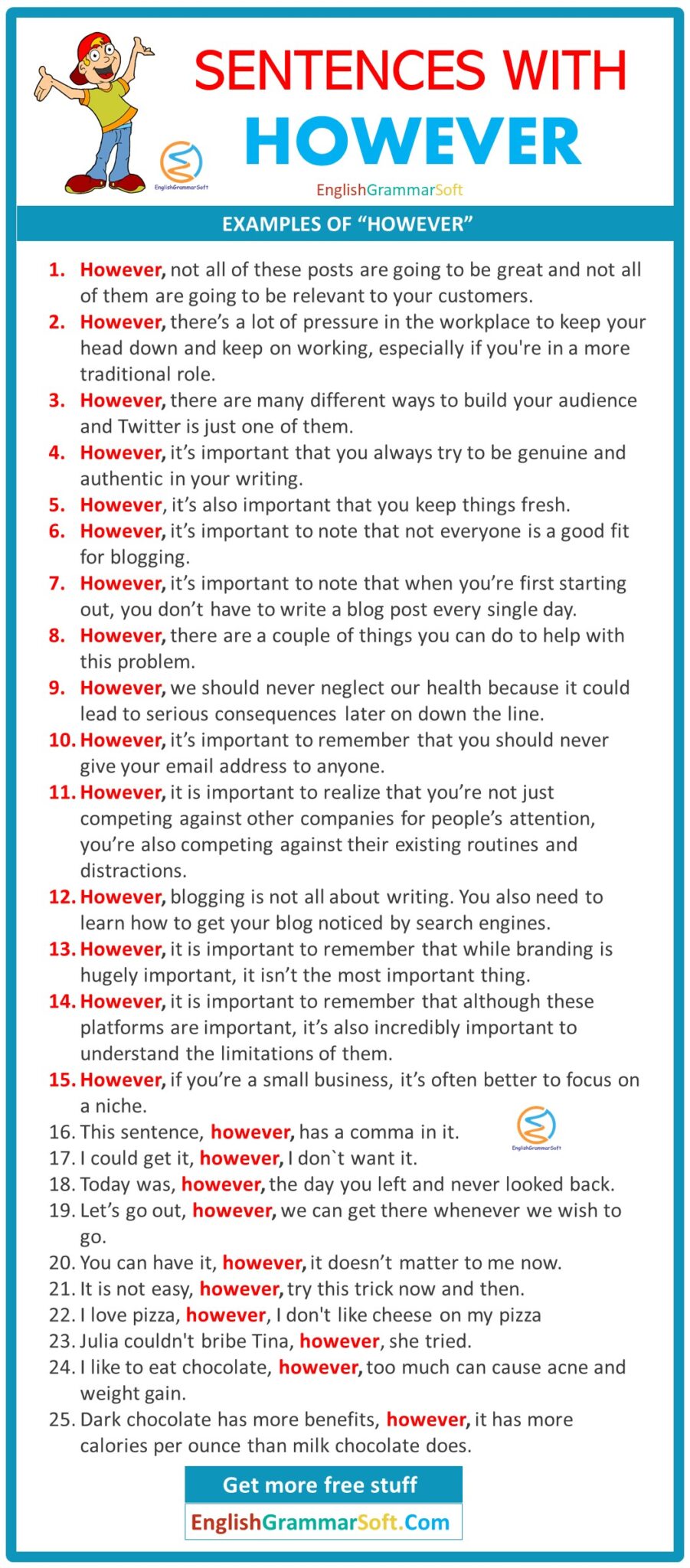 Sentences with However at the beginning & middle (50+ Examples ... Sentences with However at the beginning & middle (50+ Examples ...